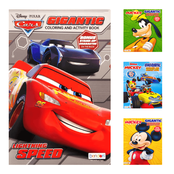 Gigantic Coloring and Activity Books - Mickey, goofy and Cars - Pepe ...