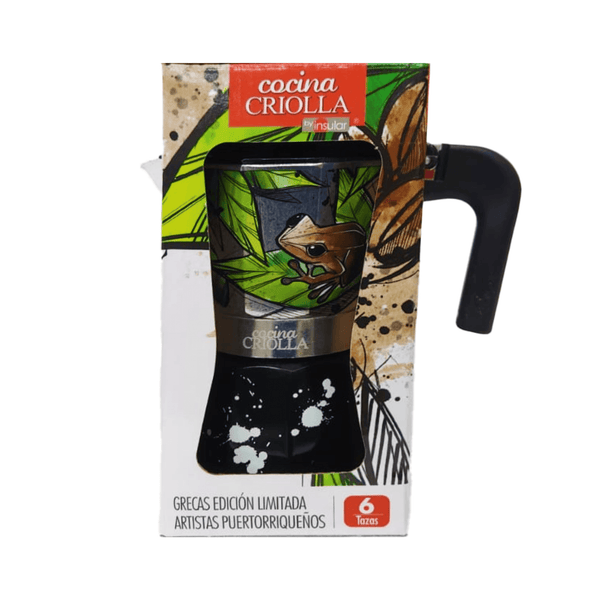 "Boricua" Design - Moka Pots (Greca) - Puerto Rican Artist - Pepe Ganga ...