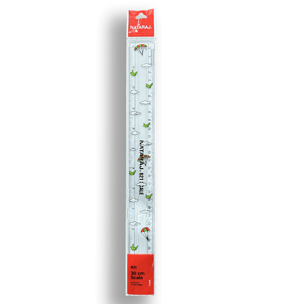 Nataraj 12.5 inches Plastic Ruler Parachute Print - 30 cm Scale - Pepe ...
