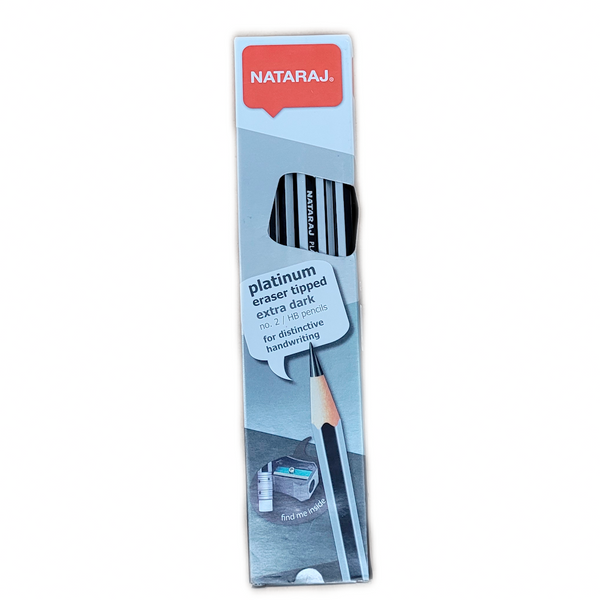 Nataraj 12 Pencils with Platinum Eraser Tipped & Sharpener - Pepe Ganga ...