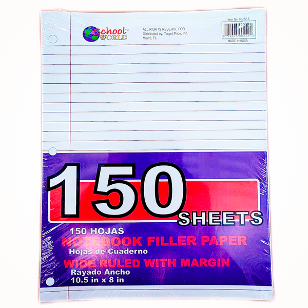 School World White Filler Paper Sheet Packs - Pepe Ganga Online ...