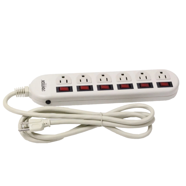 Powtech Electrical Individual Switches 6FT Power Strip - Pepe Ganga ...