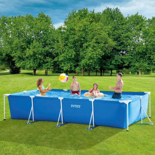 Intex Rectangular Frame Above Ground Pool - 14' 9¼" x 7' 2⅝" x 33 ...