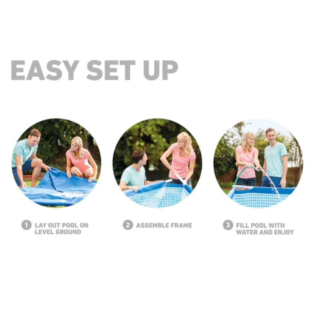 Intex Rectangular Frame Above Ground Pool - 14' 9¼" x 7' 2⅝" x 33 ...