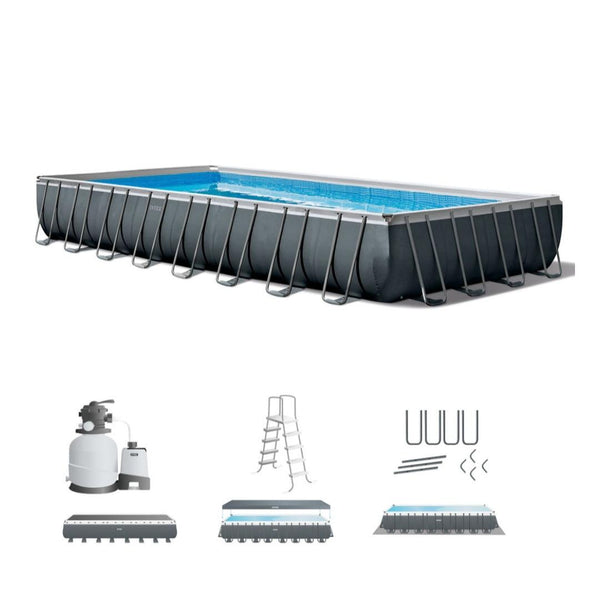 Intex Rectangular Ultra XTR® Frame 32' x 16' x 52" Above Ground Pool w ...