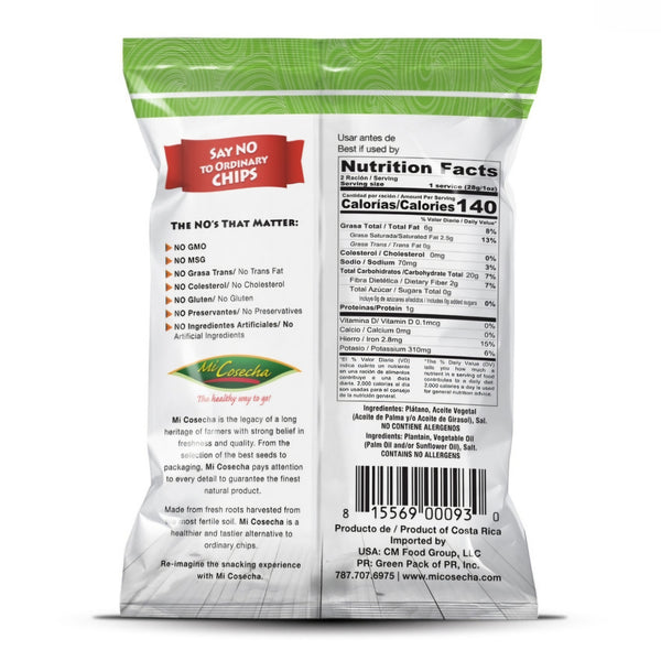 Mi Cosecha Plantain Chips (Platanutres) 2 oz. - Pepe Ganga Online ...