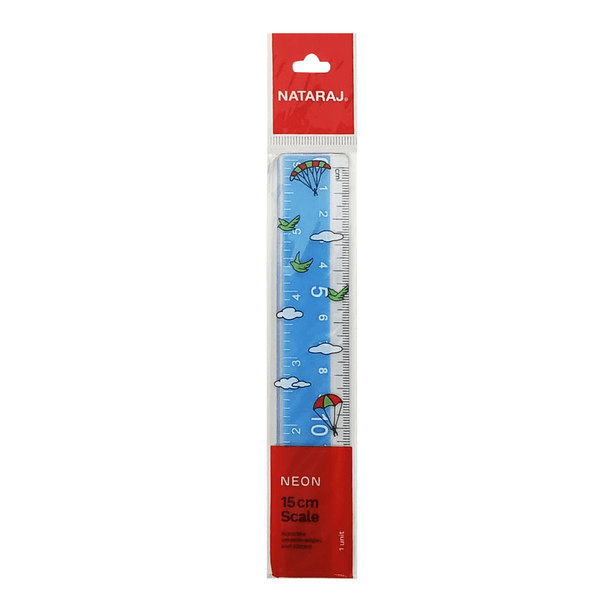 Nataraj 6 inches - 15cm Scale Plastic Ruler